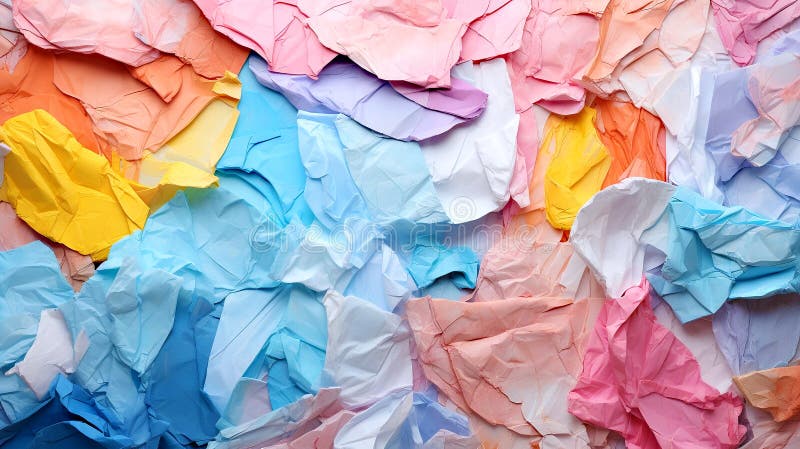 Colorful Torn Paper Pieces are Stuck on Lined Background Stock Vector ...