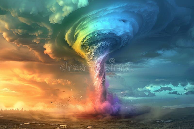 Colorful Tornado Storm stock illustration. Illustration of colors ...