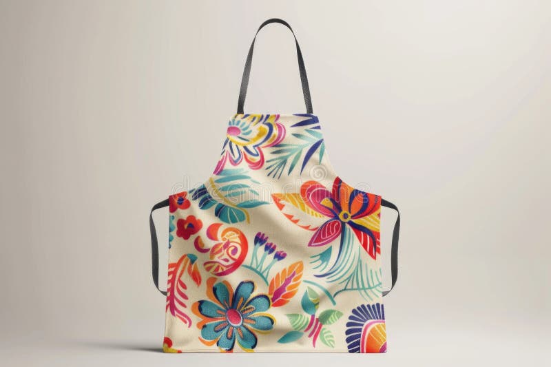 A Colorful Tote Bag Featuring a Beautiful Floral Design Stock ...