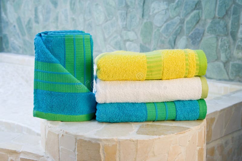 Colorful towel set stock image. Image of towels, clean - 12808563