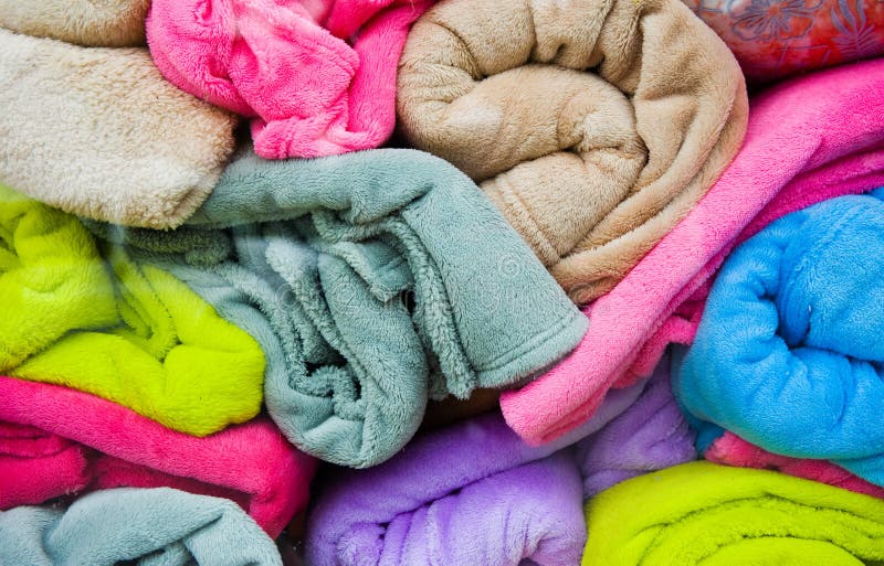 Colorful towels stock image. Image of bright, cyan, fold - 17177297