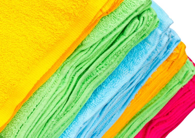 Colorful towels. stock image. Image of clean, bathroom - 27606447