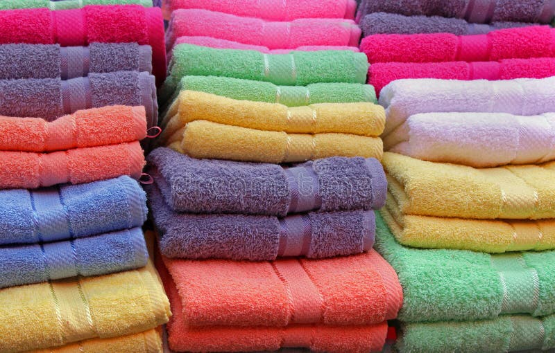 Colorful towels stock image. Image of colorful, cloth - 38670939