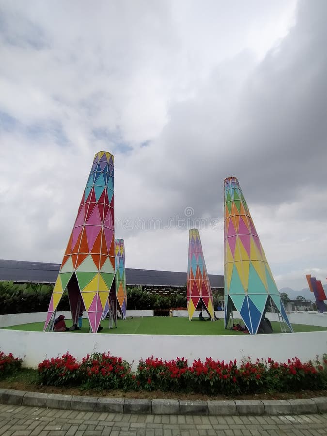 Colorful Tower in Tourist Spot Stock Photo - Image of outdoor, tower ...