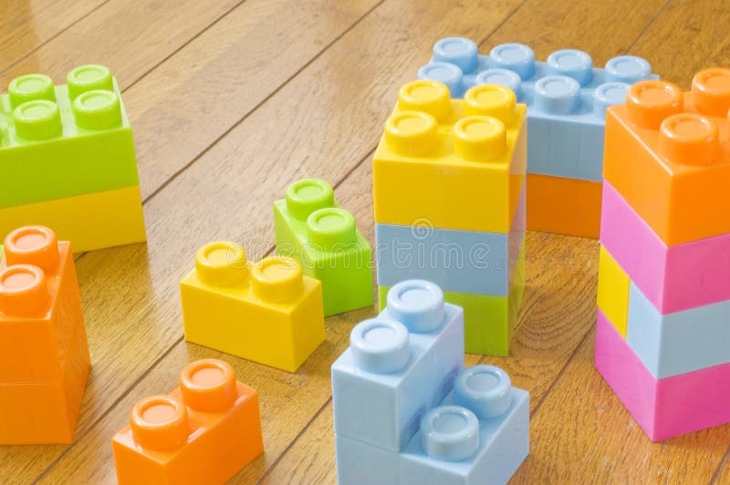 Colorful toy blocks stock photo. Image of child, pastel - 23257014