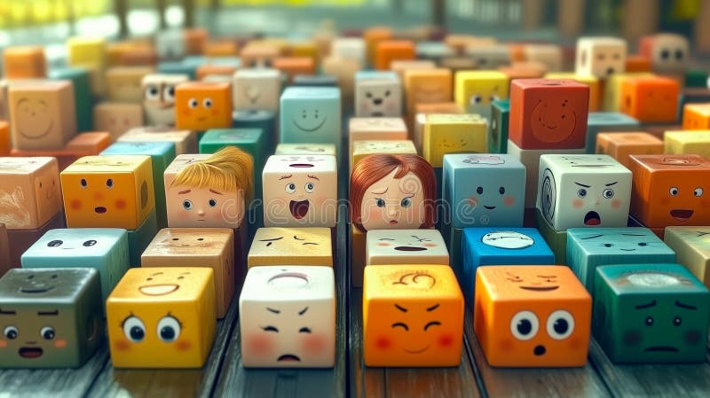 Colorful Toy Blocks with Expressive Faces for Emotional Intelligence ...