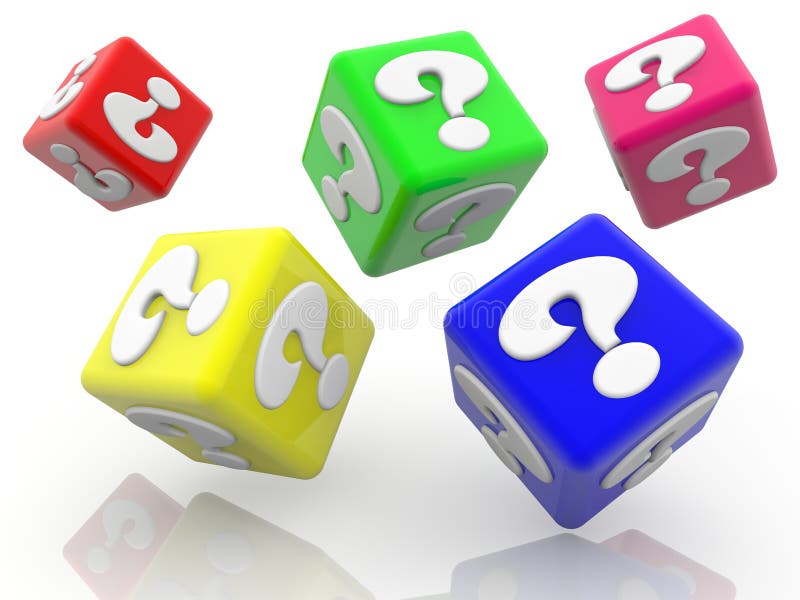 Colorful Toy Blocks With Question Marks On The Move Stock Illustration Illustration Of Blue