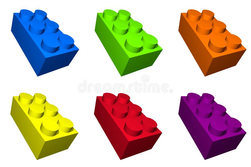 Lego color block stair stock illustration. Illustration of isolated ...