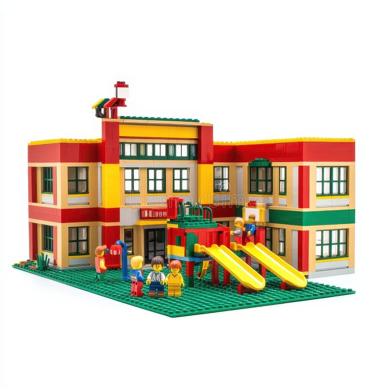 A Colorful Toy Building with a Playground, Designed for Imaginative ...