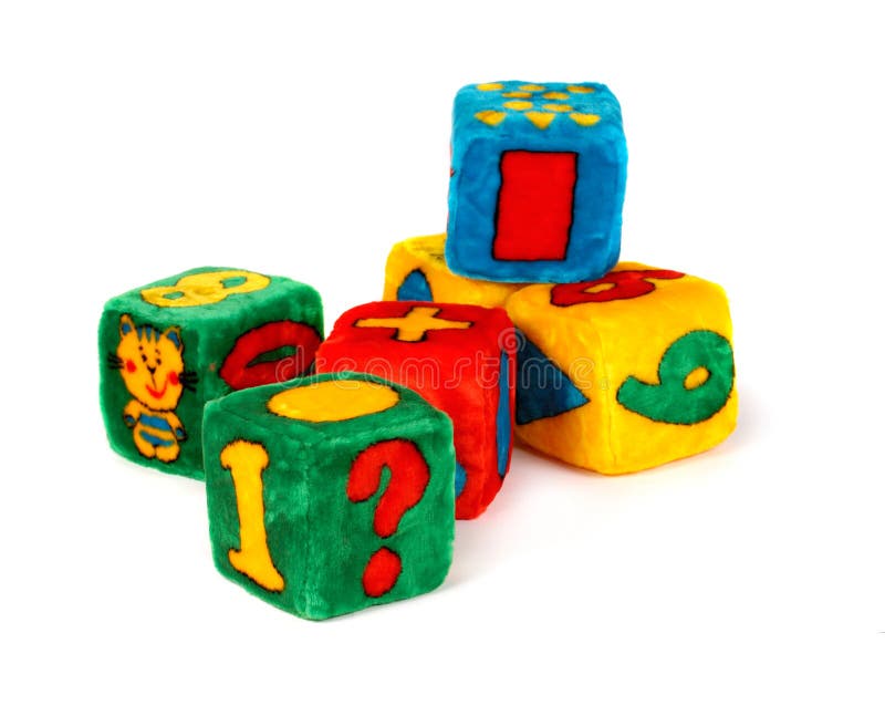 Colorful Toy Cubes stock photo. Image of plush, objects - 13429202