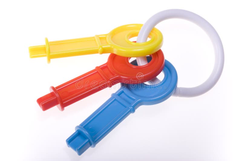 Colorful toy keys stock photo. Image of orange, game - 21380738