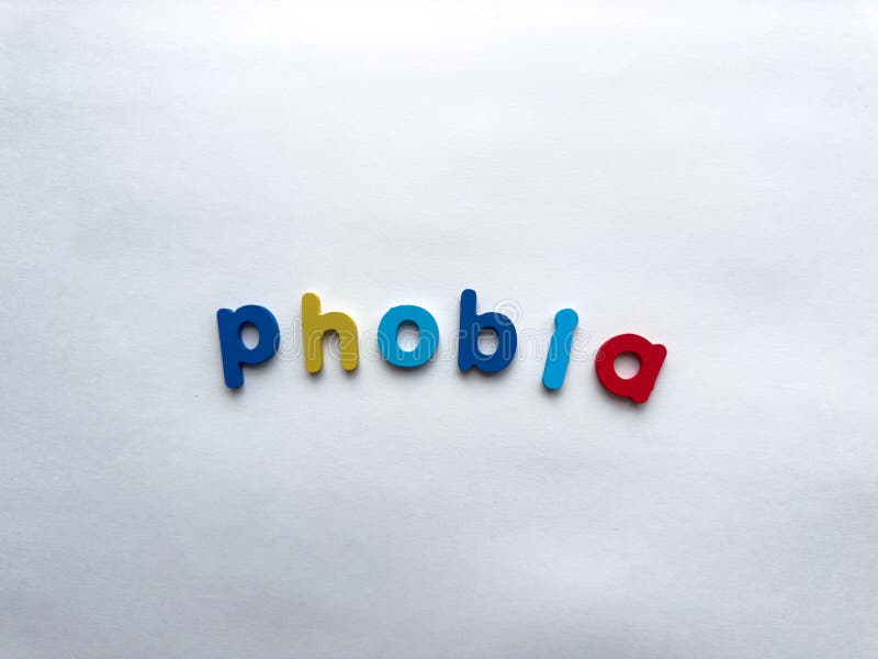 Colorful Toy Letters Spelling Phobia on White Background Stock Photo - Image of learning, fear ...