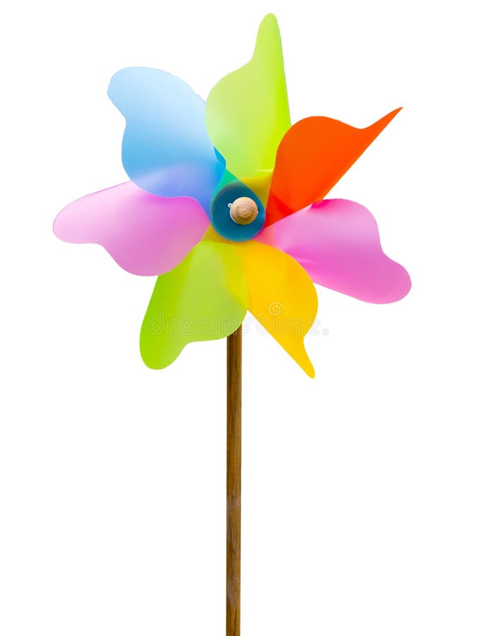 Windmill Toy Isolated on White Background Stock Photo - Image of ...