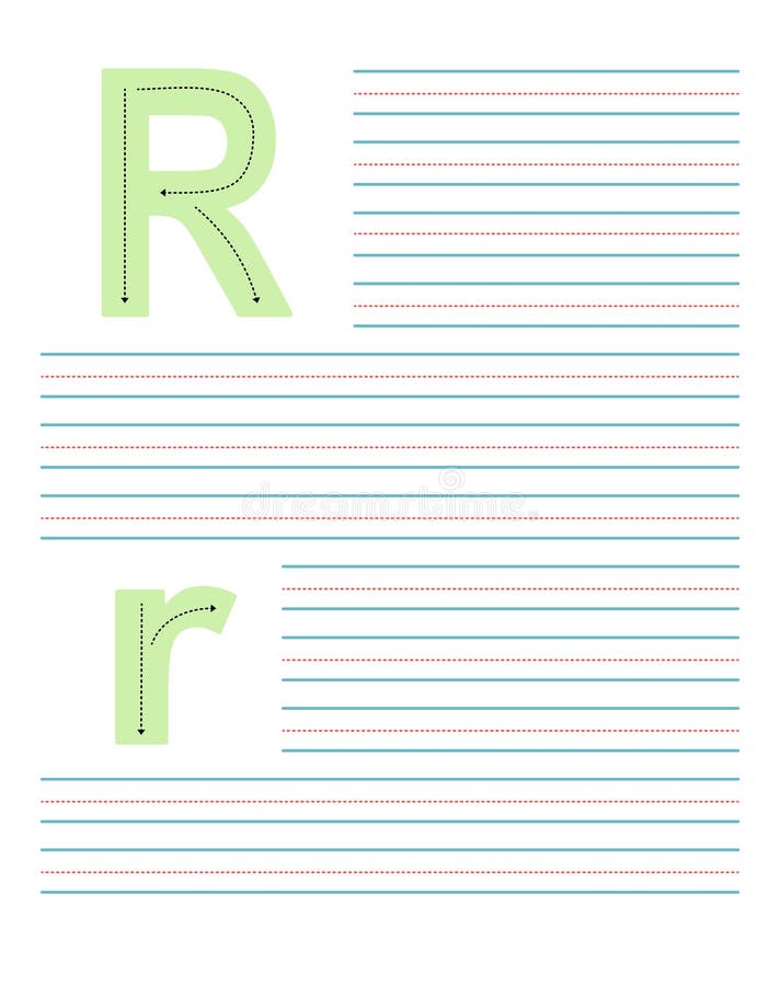 Colorful Tracing Worksheet for Learning To Write the Capital and ...