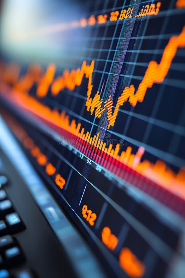 Colorful Trading Chart Shows Fluctuating Financial Market Data with ...