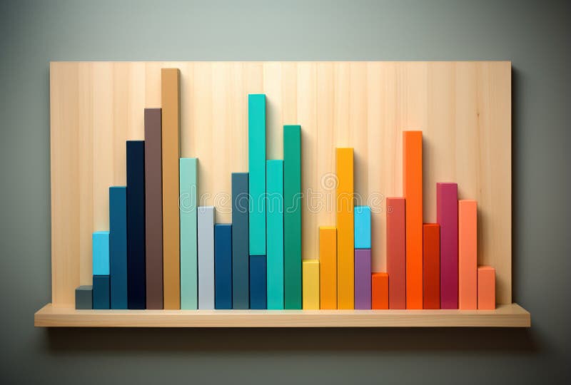 Colorful Trading Sign Made of Sticks AI Generated Stock Illustration ...