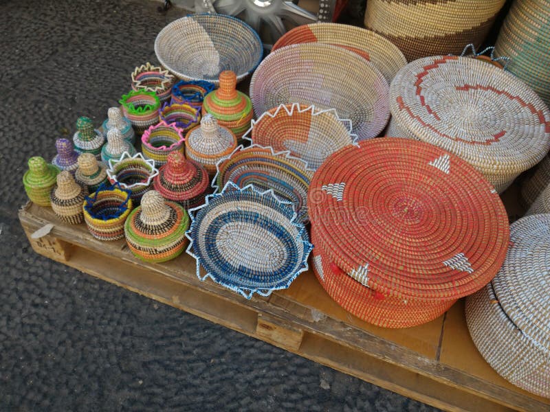 African baskets stock image. Image of summer, motive - 22313883