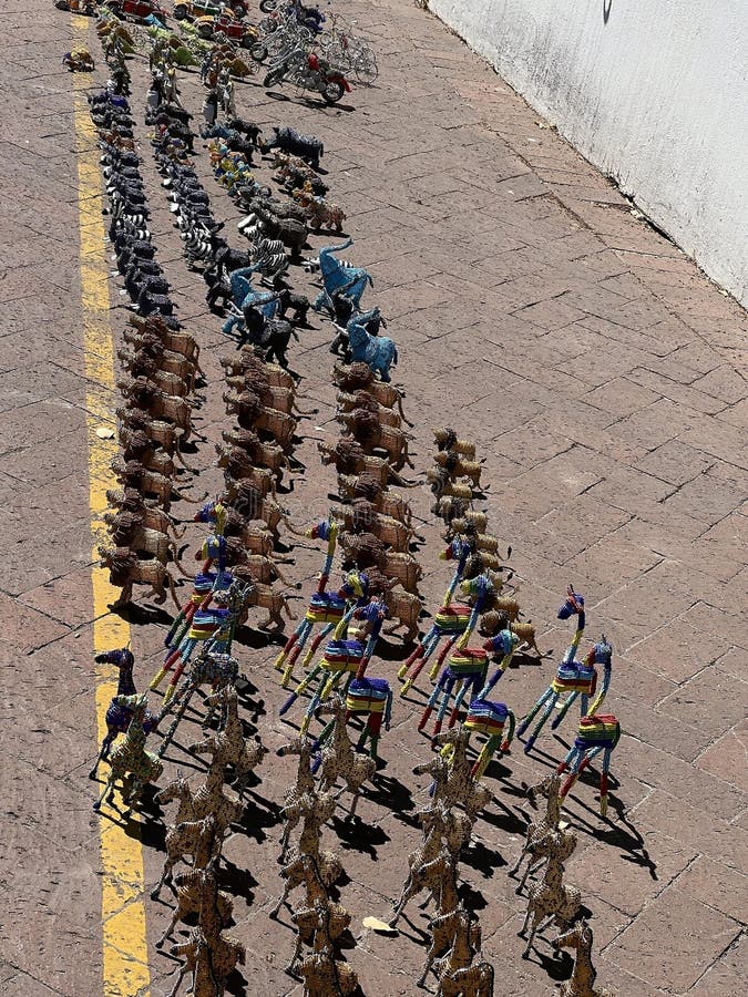 Colorful Traditional African Wire Bead Artworks Stock Image - Image of ...