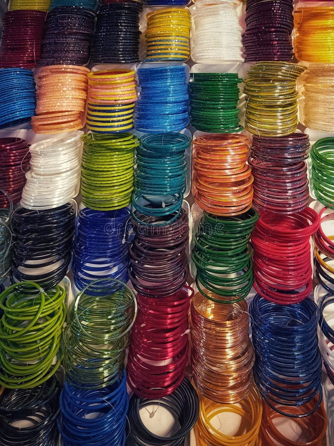 Colourful Traditional Glass Bangles Stock Photo - Image of traditional ...