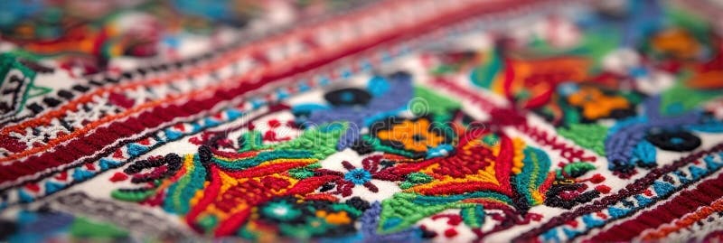 Colorful Traditional Middle Eastern Textile Pattern Close-up Stock ...