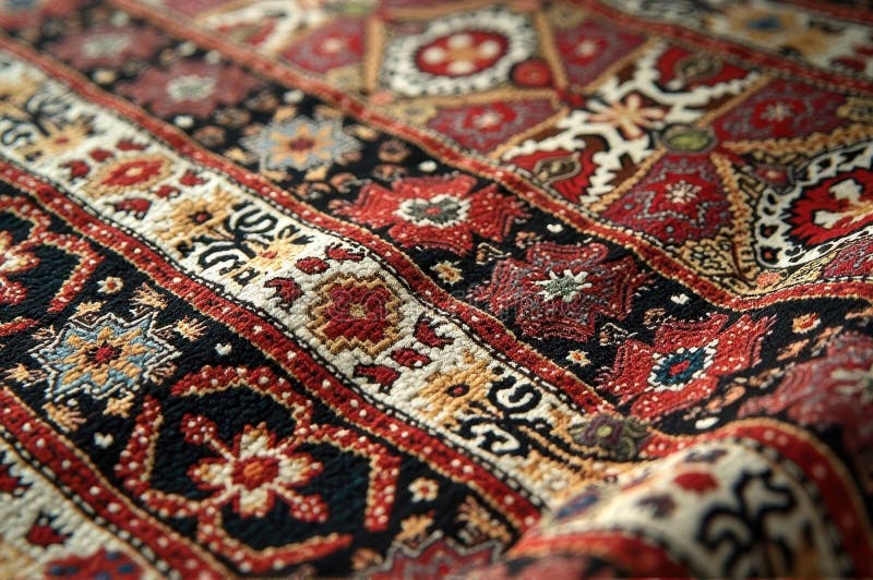 Colorful Traditional Persian Carpet with Intricate Patterns and ...