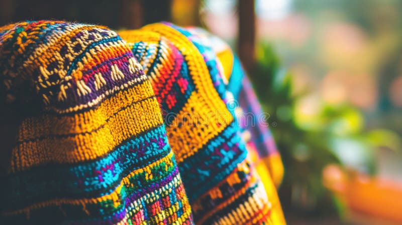 Colorful Traditional Peruvian Poncho Texture and Patterns for Cultural ...