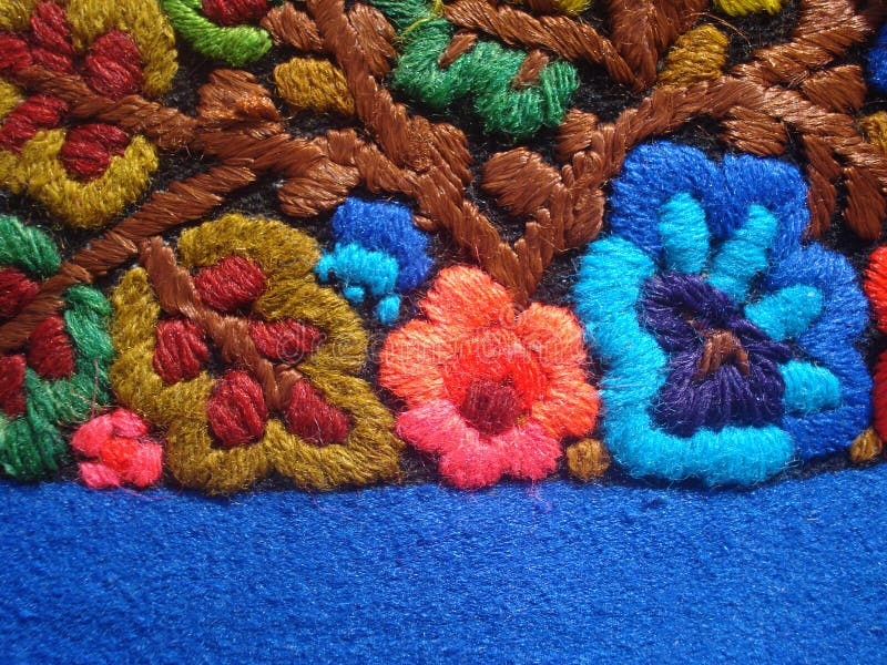 Colorful Traditional Romanian Embroidery Stock Image - Image of rural ...