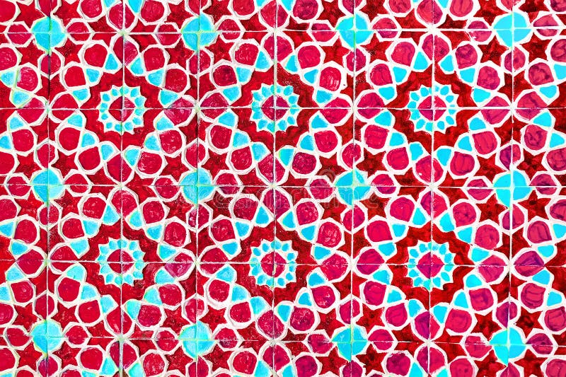 Colorful Traditional Uzbek Pattern on the Ceramic Tile on the Wall of ...