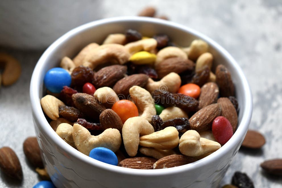 Colorful trail mix stock image. Image of dried, protein - 285348319