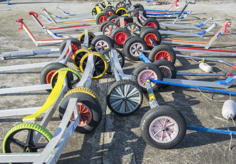 Colorful Trailers for Boats and Jet Skis Editorial Stock Photo - Image ...