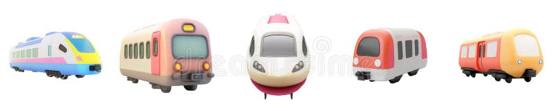 Colorful Train Models for Playful Journey Exploration Stock Photo ...