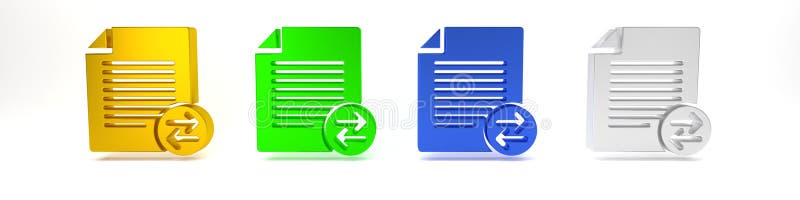 Colorful Transfer Files Icon Isolated on White Background. Copy Files ...