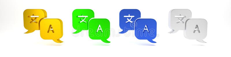 Colorful Translator Icon Isolated on White Background. Foreign Language ...