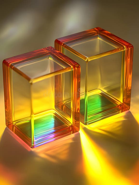 Colorful Translucent Blocks Catching Light Stock Illustration ...