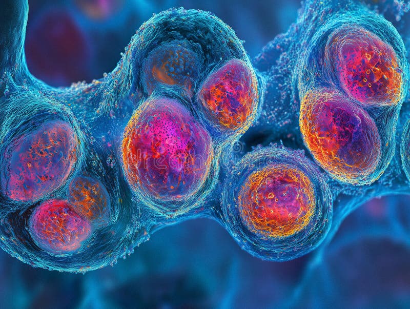 Colorful, Translucent Layers of Splitting Cells Stock Image - Image of ...
