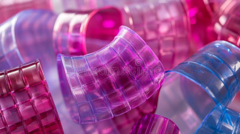 Colorful Translucent Plastic Tubes Arranged Artistically Stock ...