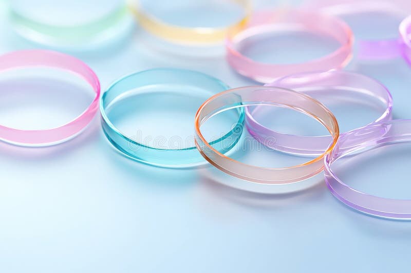 Colorful Translucent Rings Create Calming Visual Effect, Forming ...
