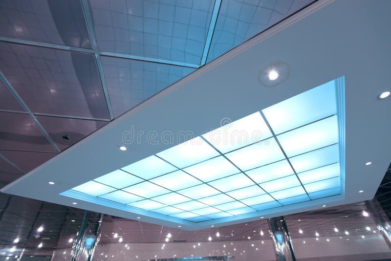 Colorful Transparent Ceiling Stock Photo - Image of diminishing, curved ...