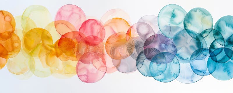 Colorful Transparent Circles Overlapping Stock Image - Image of paint ...