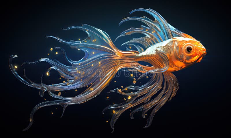 Transparent Fish Larvae with Fishbone Stock Photo - Image of creak ...