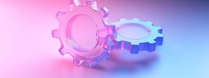 Colorful Transparent Gears Connected in a Vibrant Modern Design ...