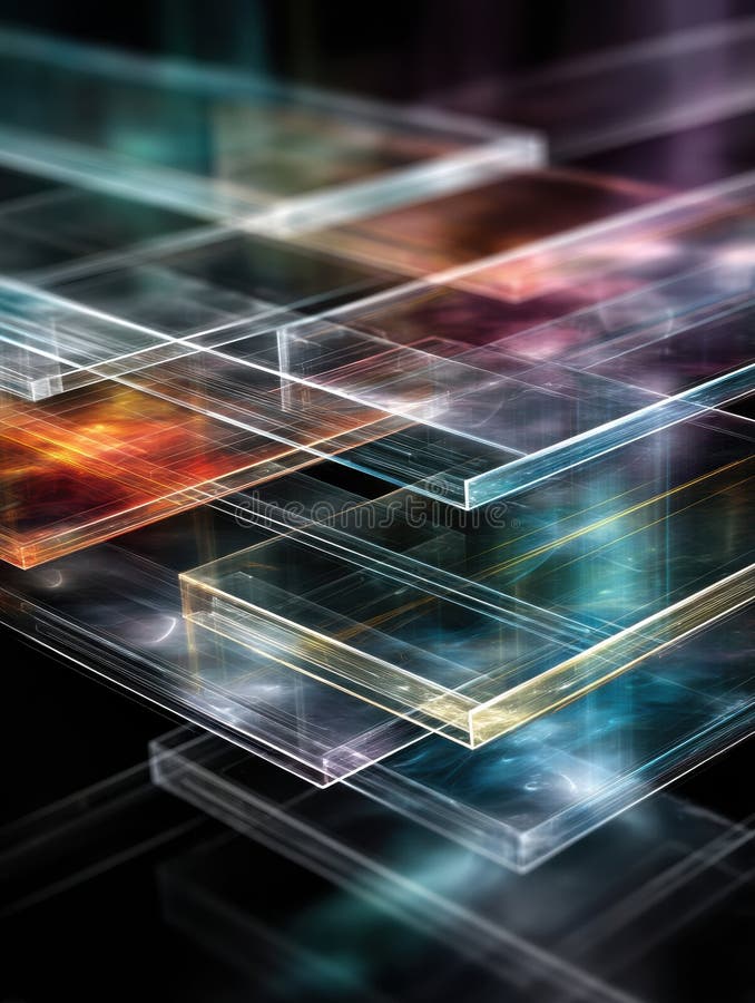 Transparent Layered Interfaces Create a Futuristic Digital Space ...