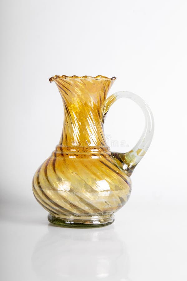 Colorful Transparent Stained Glass Drink Pitcher Jug W Stock Photo ...