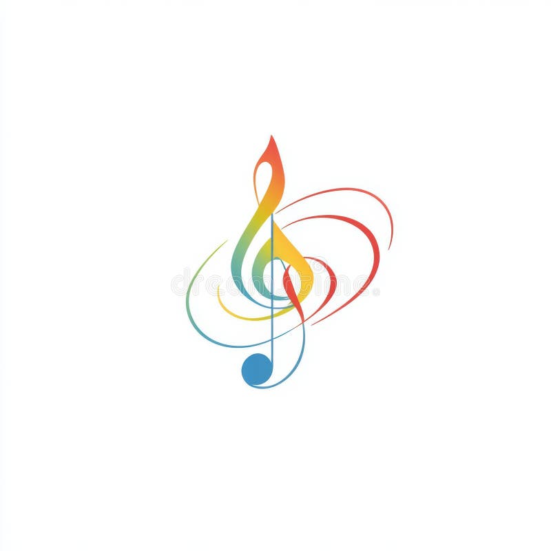 Colorful Treble Clef Illustration Stock Illustration - Illustration of ...
