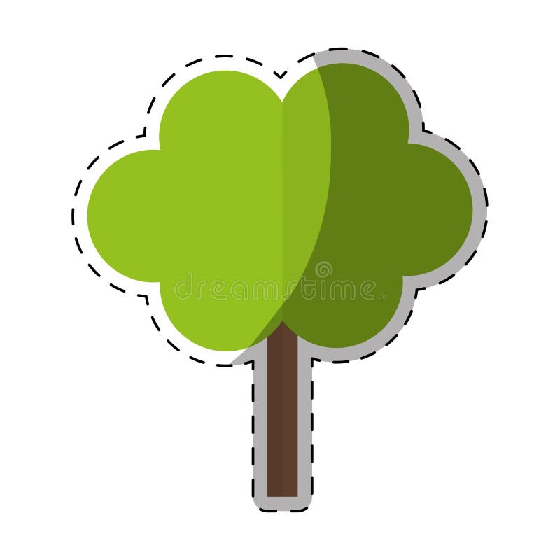 Colorful Tree in City Scene Icon Image Stock Illustration ...