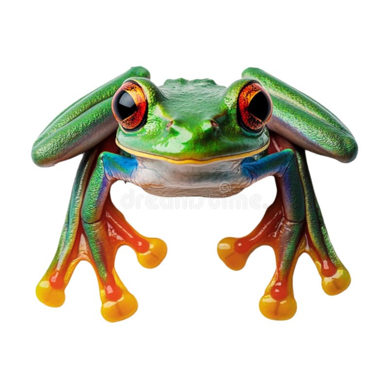 Colorful Tree Frog on Transparent Background - Ai Generated Stock ...