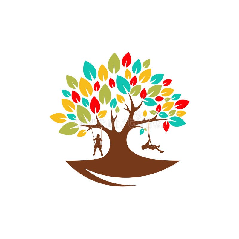 Kids Tree Preschool Logo Stock Illustrations – 381 Kids Tree Preschool ...