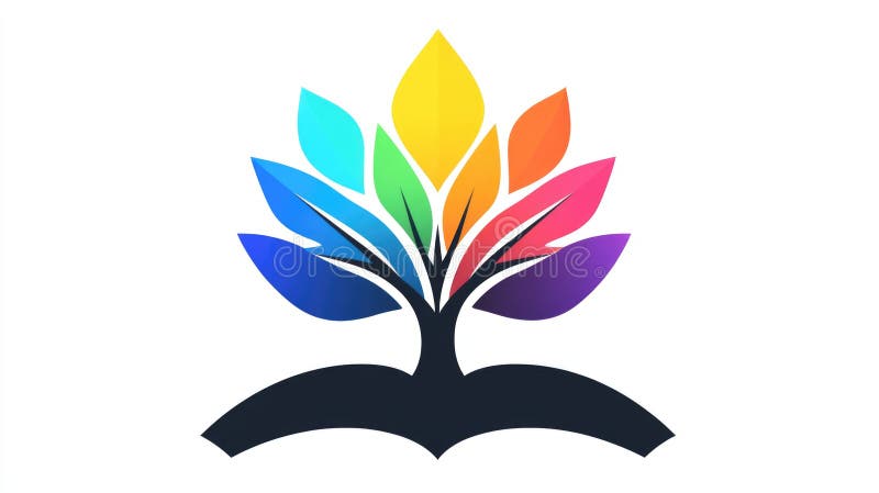 Colorful Tree of Knowledge with Multicolored Leaves Symbolizing ...