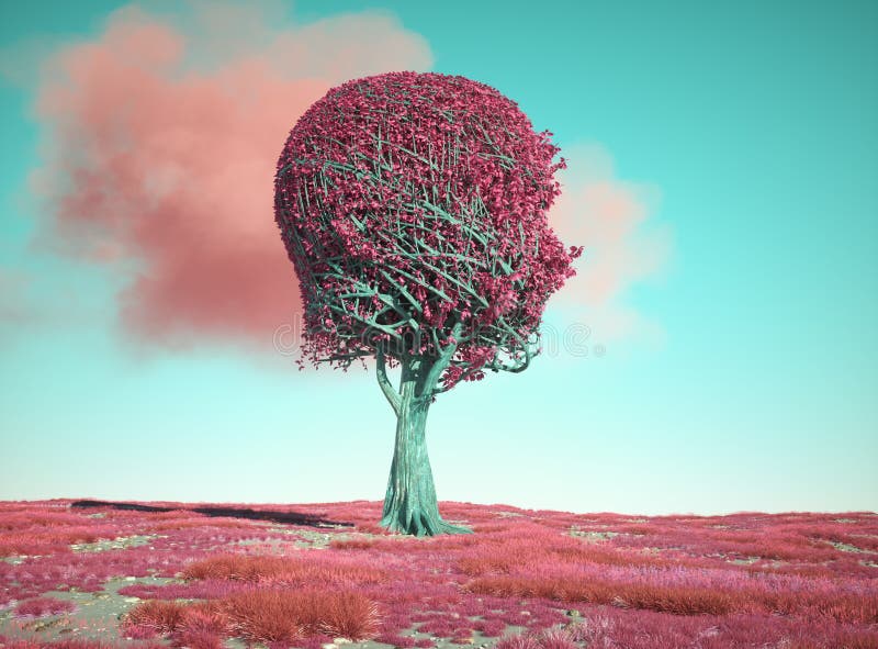 Colorful Tree Shaped As a Human Head. Complexity and Brainstorm Concept ...