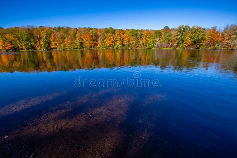Colorful Trees on the Wisconsin River in Early October Stock Image ...